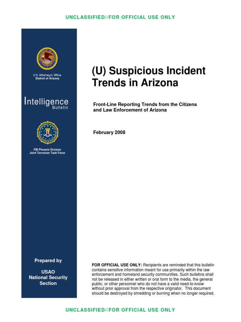 (U Fouo) Sir - 0208 | PDF | United States Department Of Homeland ...