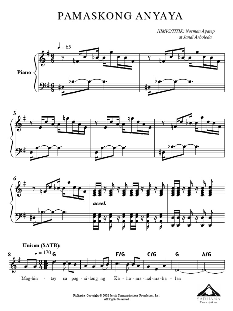 13 Pamaskong Anyaya Merged PDF | PDF | Music Theory | Compositions
