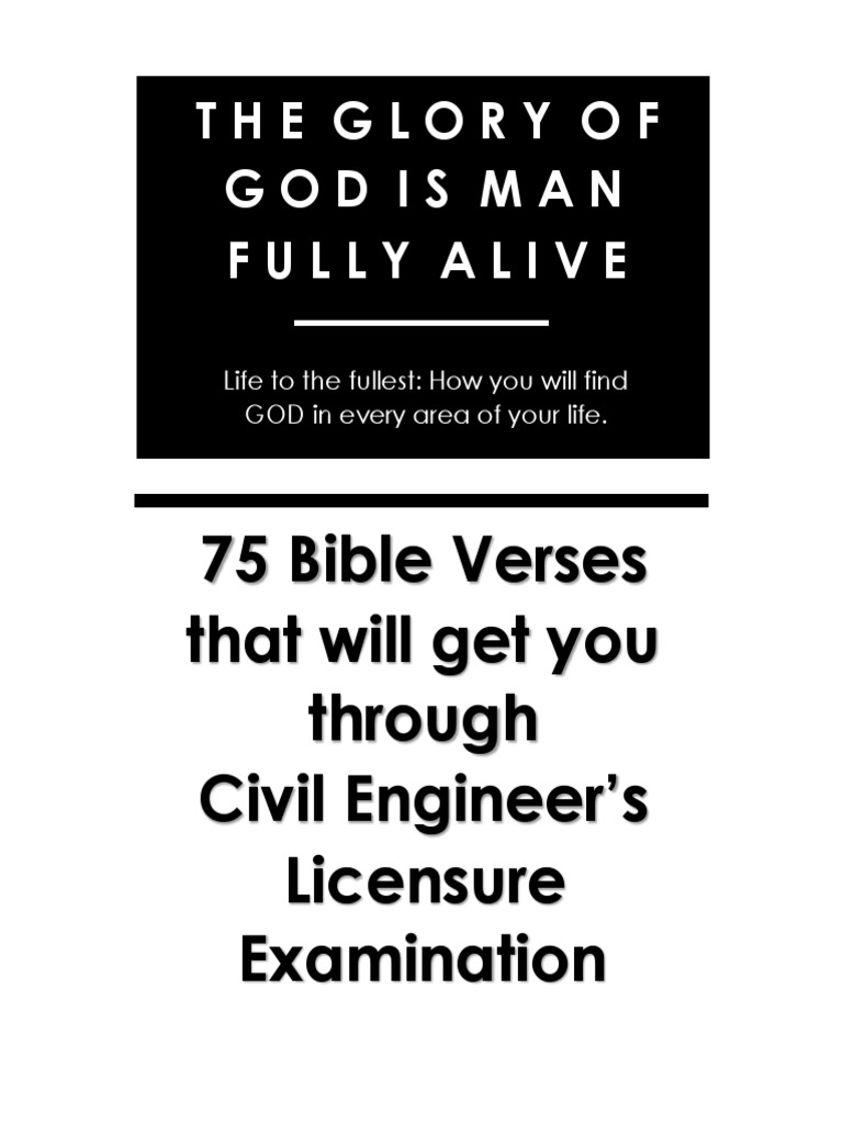 75 Bible Verses That Will Got You Through Civil Engineer's Licensure ...