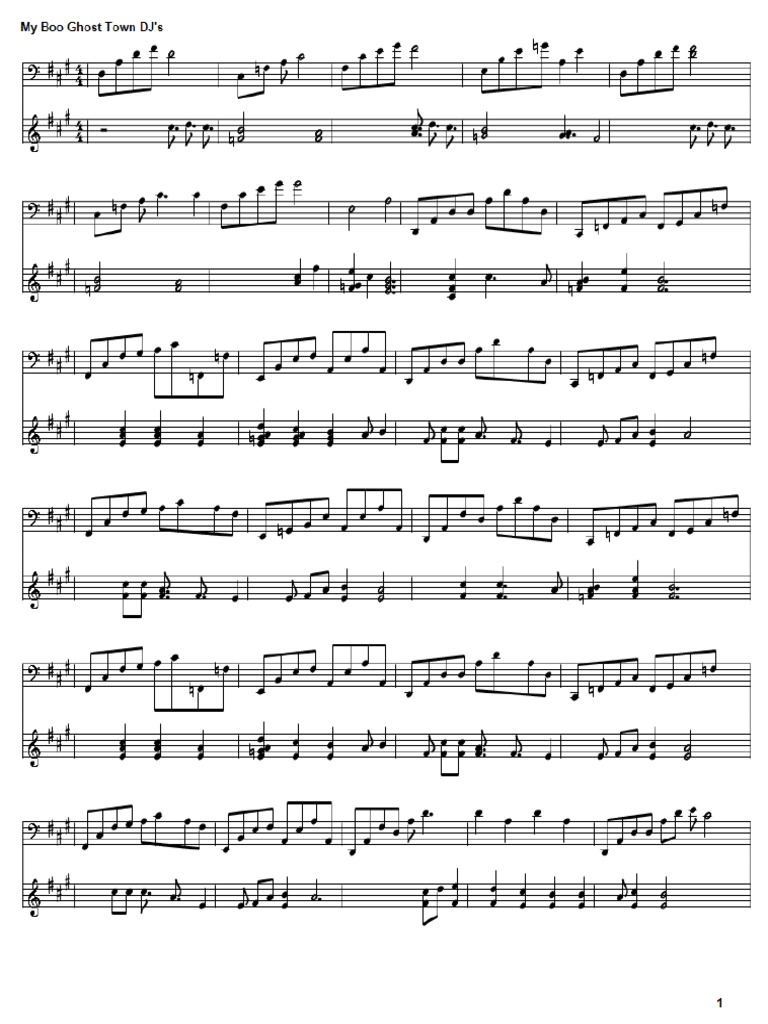 My Boo Ghost Town DJs | PDF