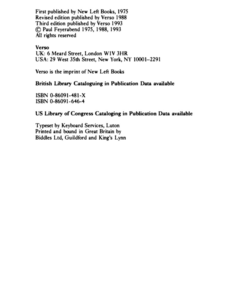 Against Method | PDF | Theory | Science