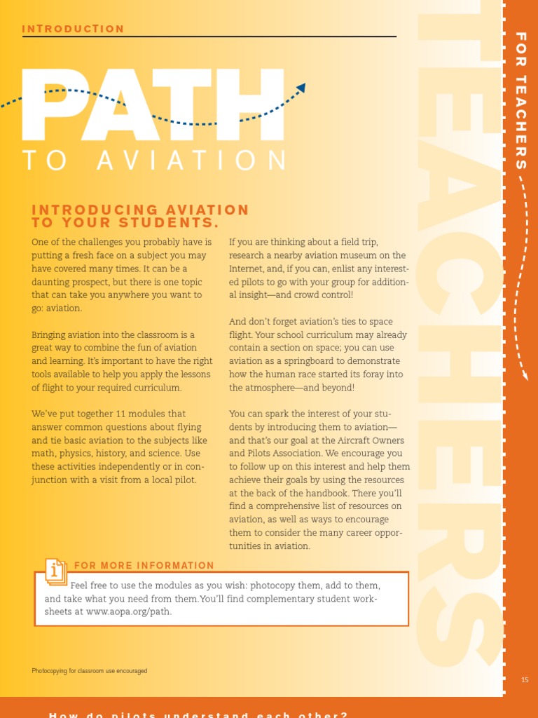 Introducing Aviation To Your Students | PDF | Lift (Force) | Flight