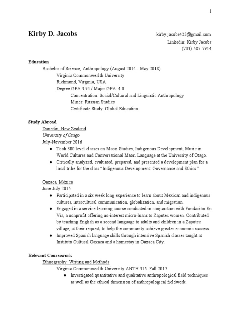 Anthropology CV | Download Free PDF | Ethnography | Outdoor Recreation