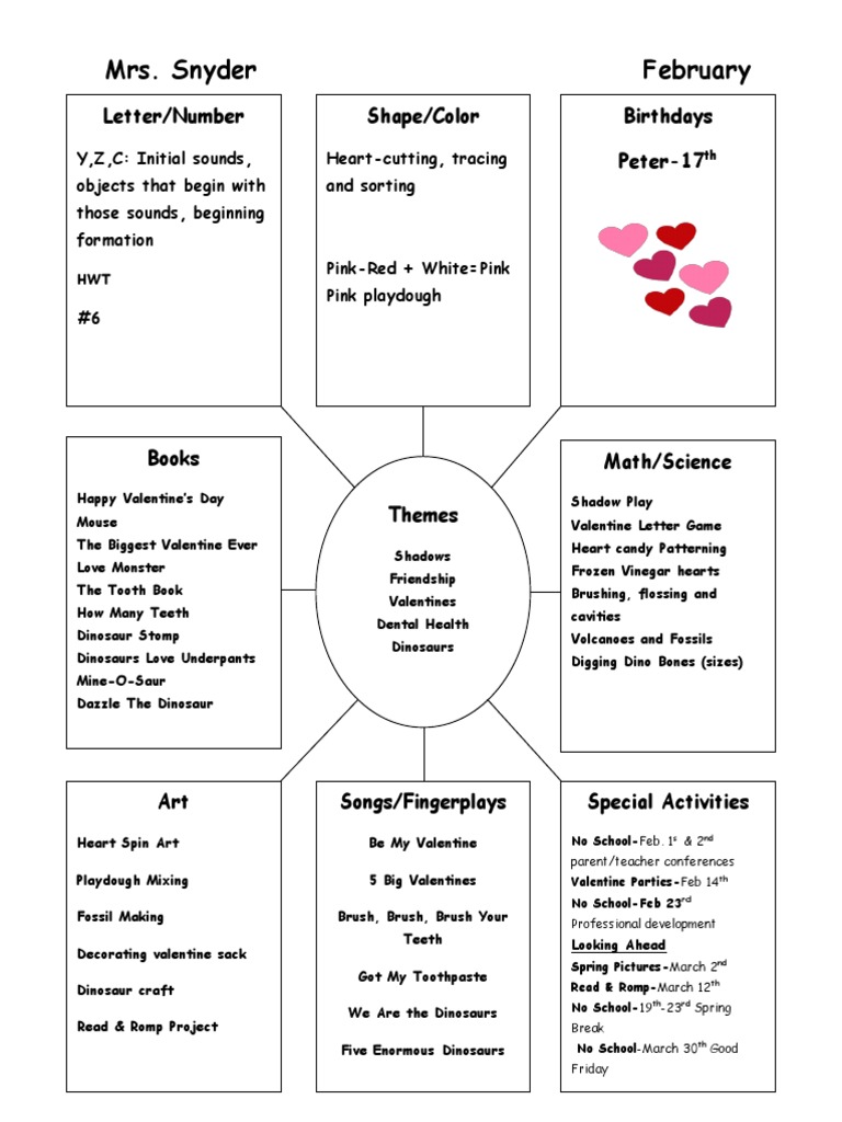 Monthly Curriculum February | PDF