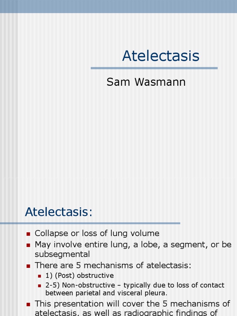 Atelectasis | PDF | Lung | Respiratory System