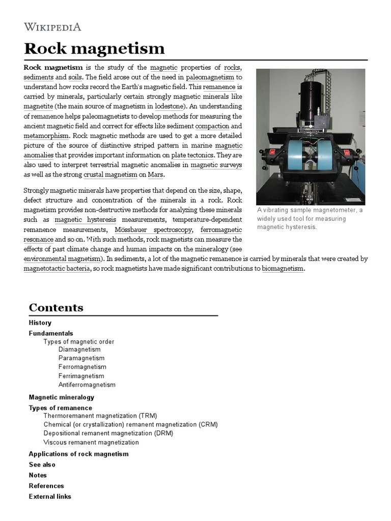 Rock Magnetism: A Vibrating Sample Magnetometer, A Widely Used Tool For ...