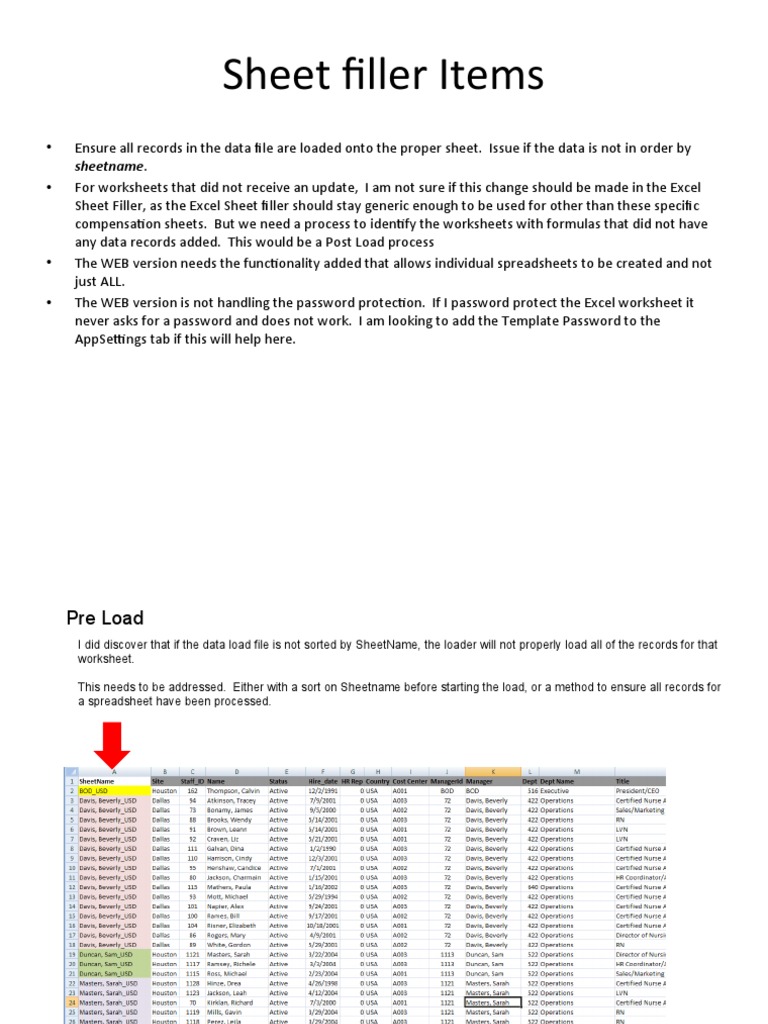 Excel Sheet Filler Work | PDF | Microsoft Excel | Spreadsheet