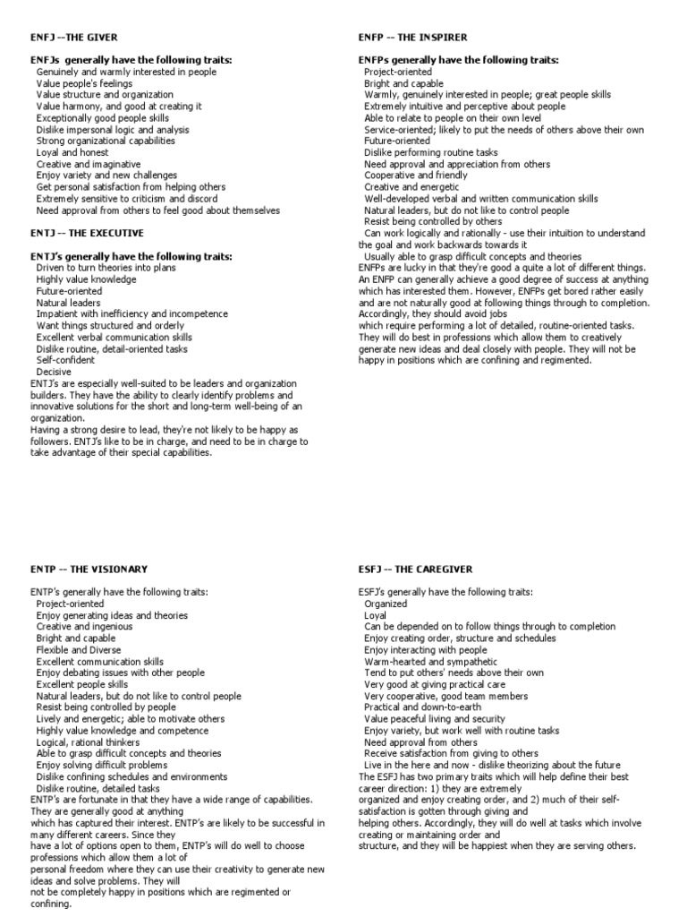 Mbti Interpretation | PDF | Creativity | Theory