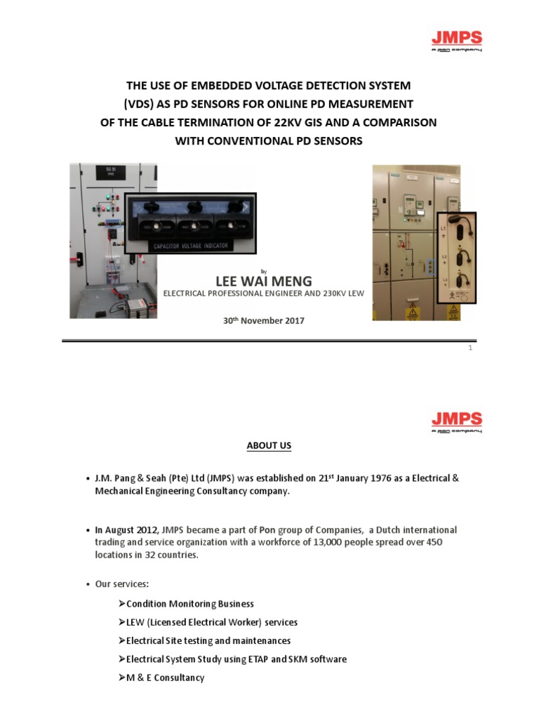 Online PD Measurement Using Embedded VDS For 22kV GIS | PDF | Hertz | Electrical Components