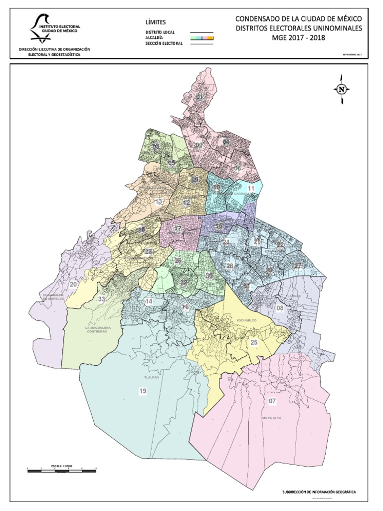 CONDENSADO DE LA CIUDAD DE MÉXICO DISTRITOS ELECTORALES UNINOMINALES ...