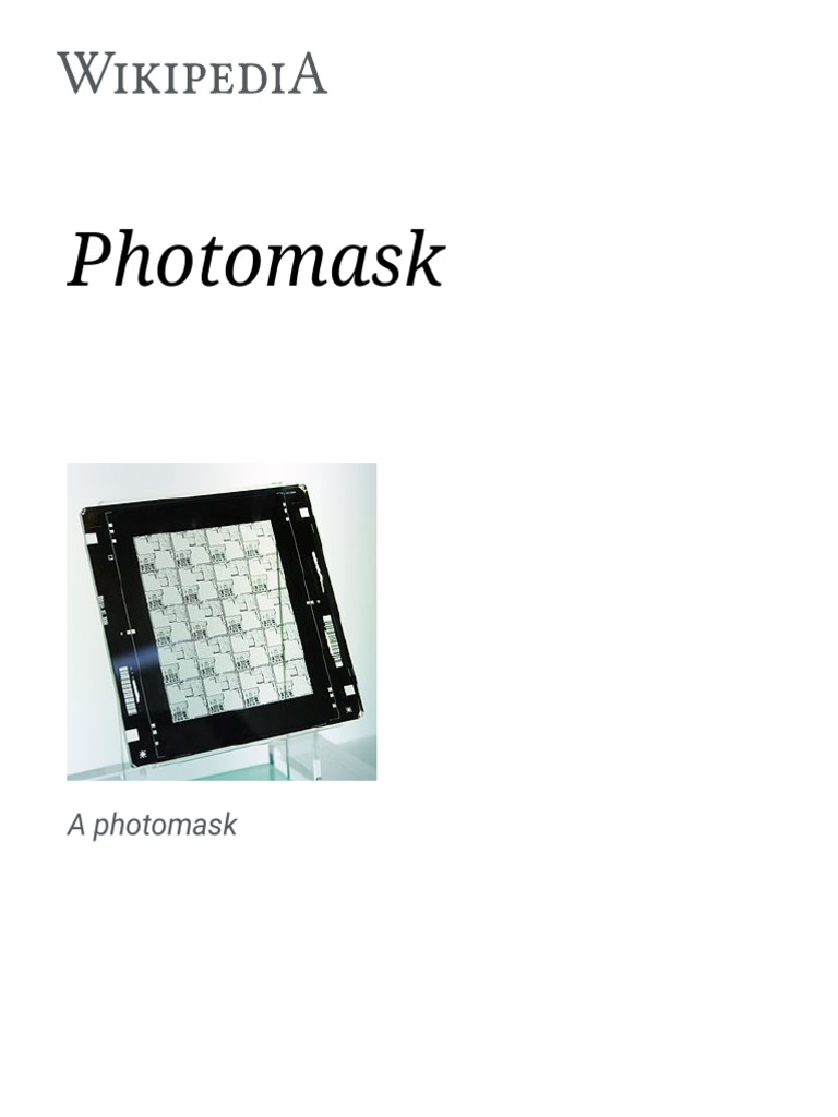 Photo Mask | PDF | Electromagnetic Radiation | Materials Science