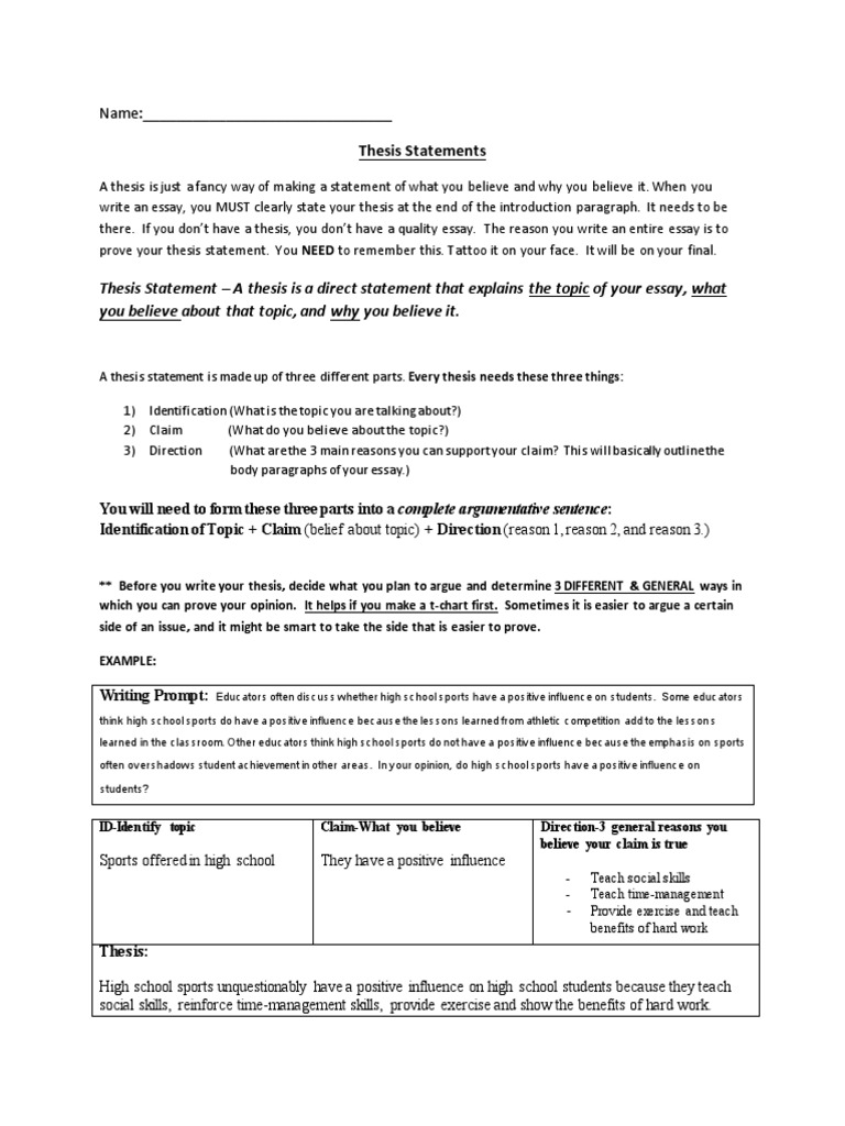 Crafting Effective Thesis Statements | PDF | Essays | Thesis