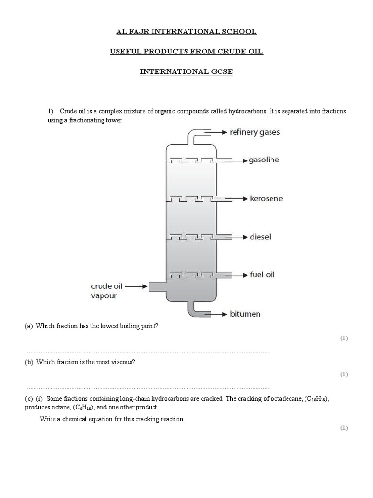 Crude Oil Extraction | PDF | Cracking (Chemistry) | Hydrocarbons