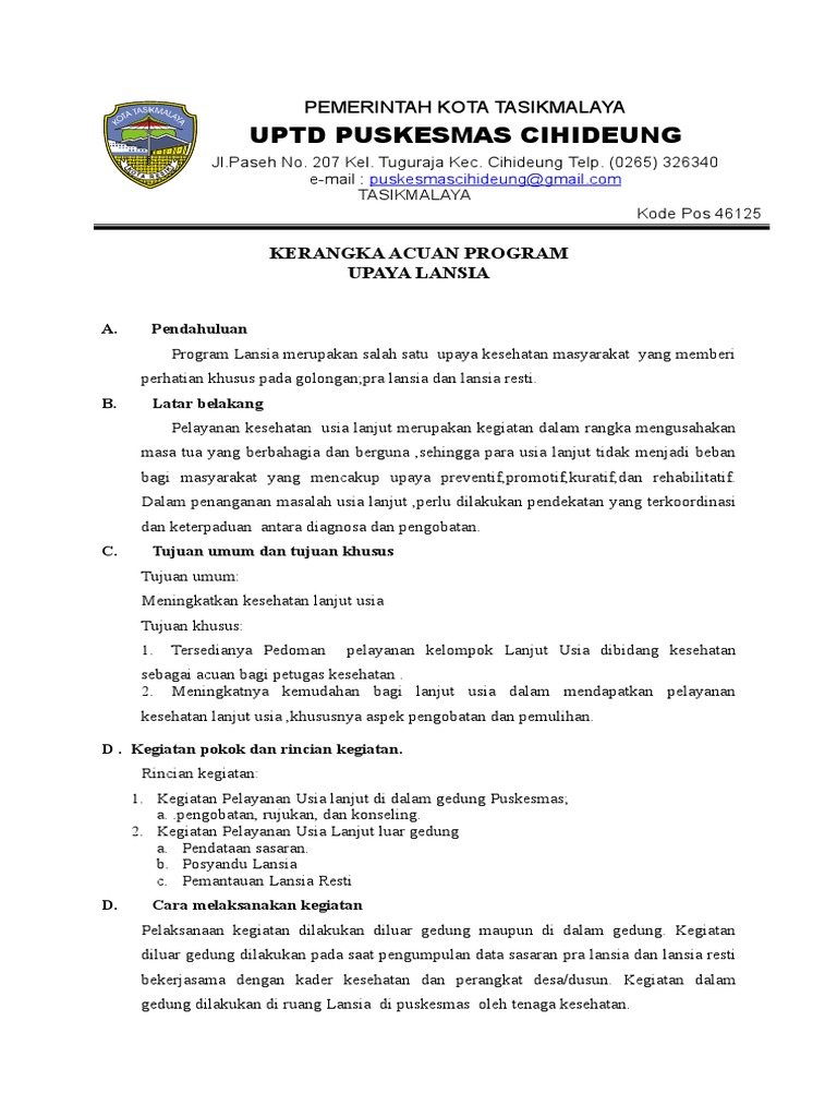 Kap Program Lansia | PDF