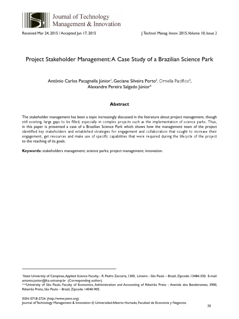 Stakeholder Management - Case Study | PDF | Strategic Management ...