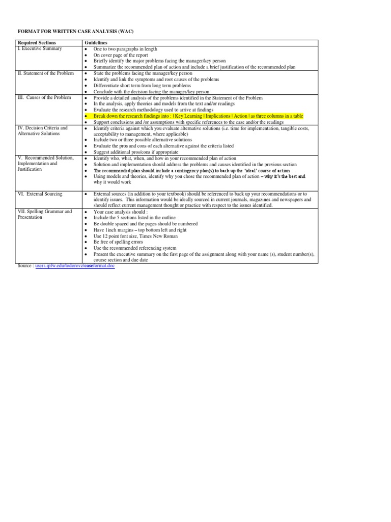 Case Analysis Guide for Students | PDF | Theory | Cognitive Science
