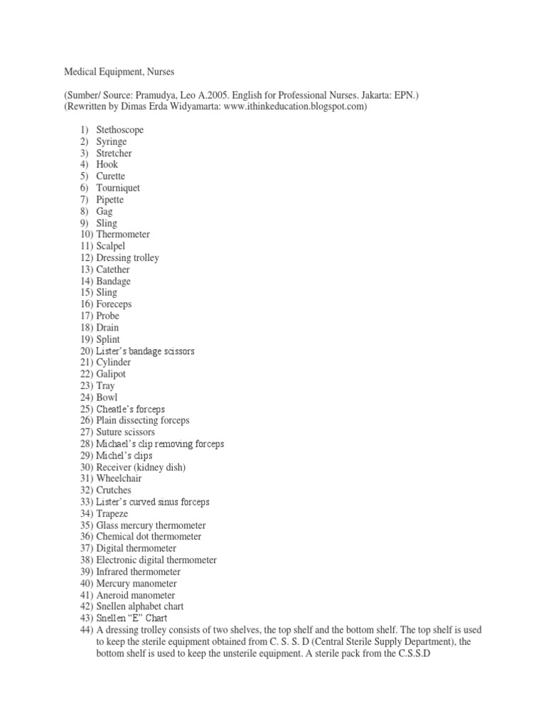 Medical Equipment | PDF | Surgical Suture | Medicine