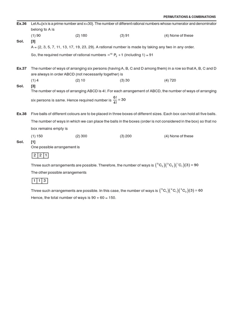 Permutations & Combinations | PDF | Numbers | Teaching Mathematics