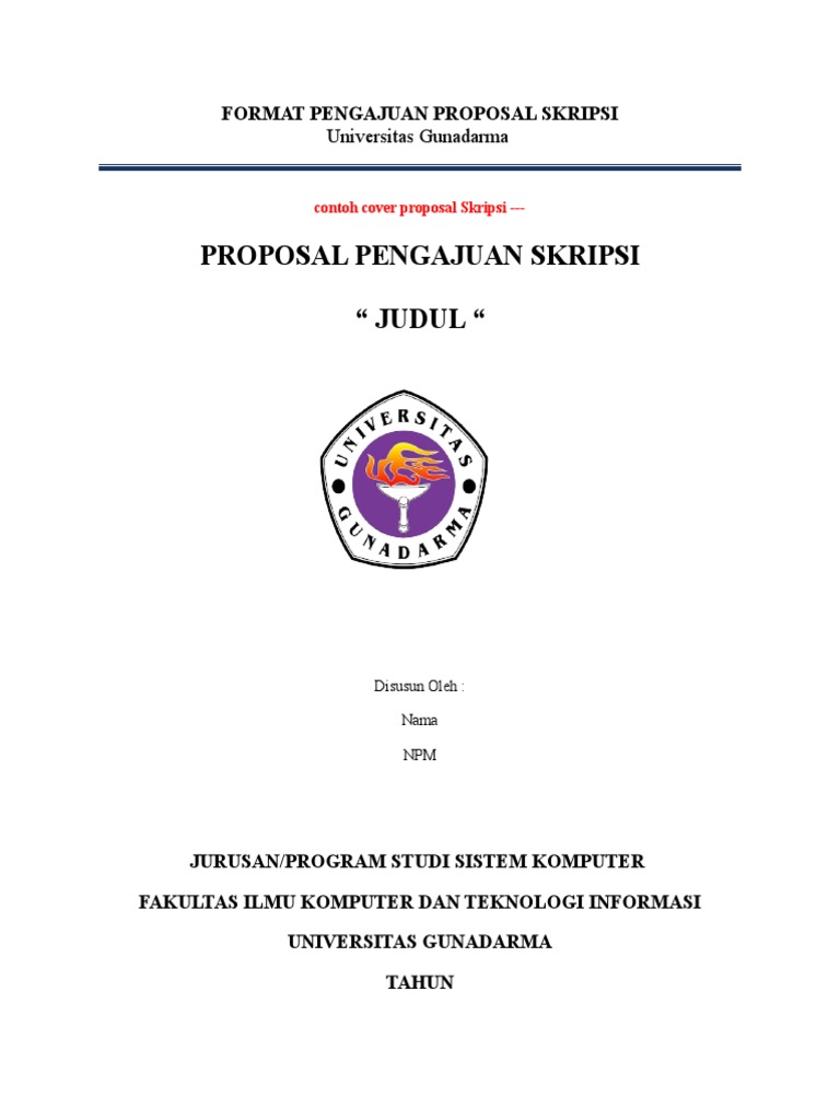 Format Pengajuan Proposal Skripsi | PDF