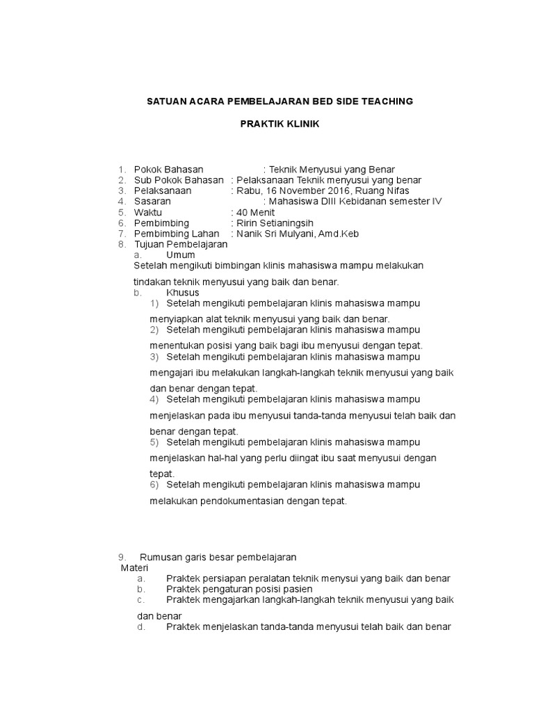 SAP BST T.menyusui | PDF