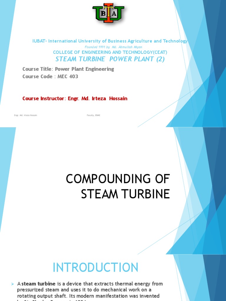 Steam Turbine Compounding Guide | PDF | Turbine | Energy Technology