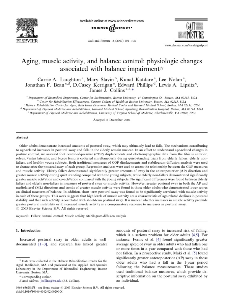 Aging, Muscle Activity, and Balance Control: Physiologic Changes Associated With Balance ...