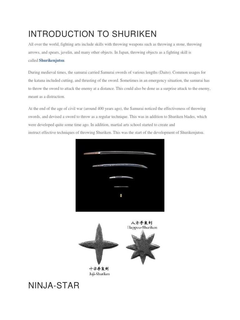 Introduction to Shuriken Techniques | PDF