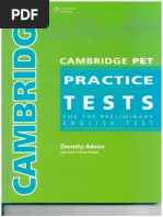 PET Practice Test | PDF