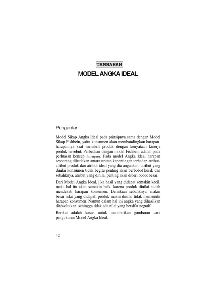 Model Angka Ideal | PDF | Pengembangan Diri