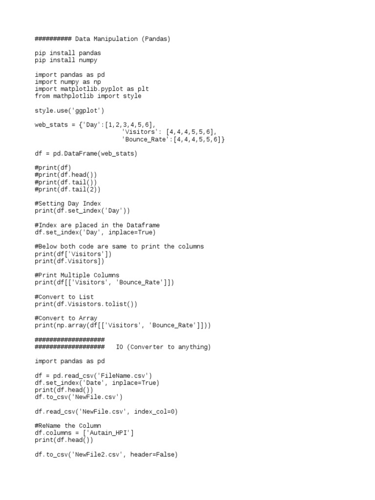 Python Pandas | PDF | Software Engineering | Areas Of Computer Science Python Pandas | PDF | Software Engineering | Areas Of Computer Science