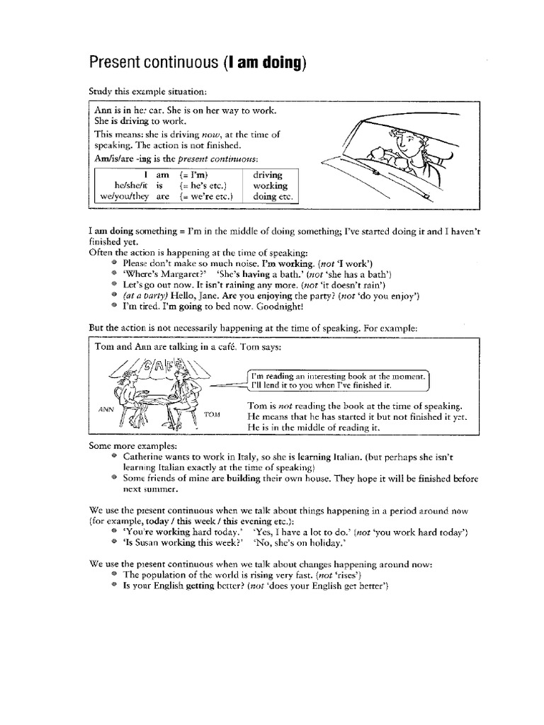 Present Simple Vs Present Continuous | PDF | Syntax | Grammar