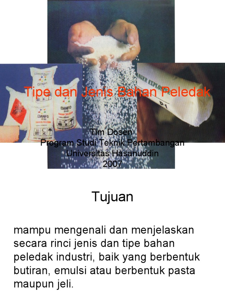 Slide Tipe-Dan-Jenis-Bahan-Peledak PDF | PDF