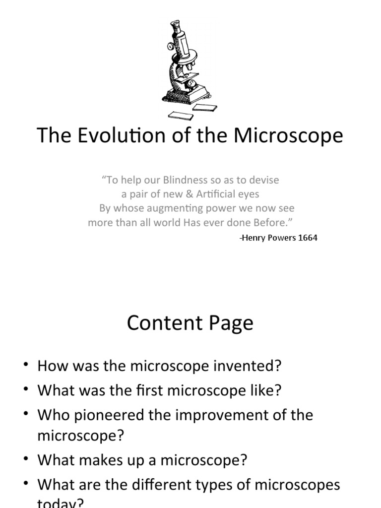 Evolution of The Microscope | PDF