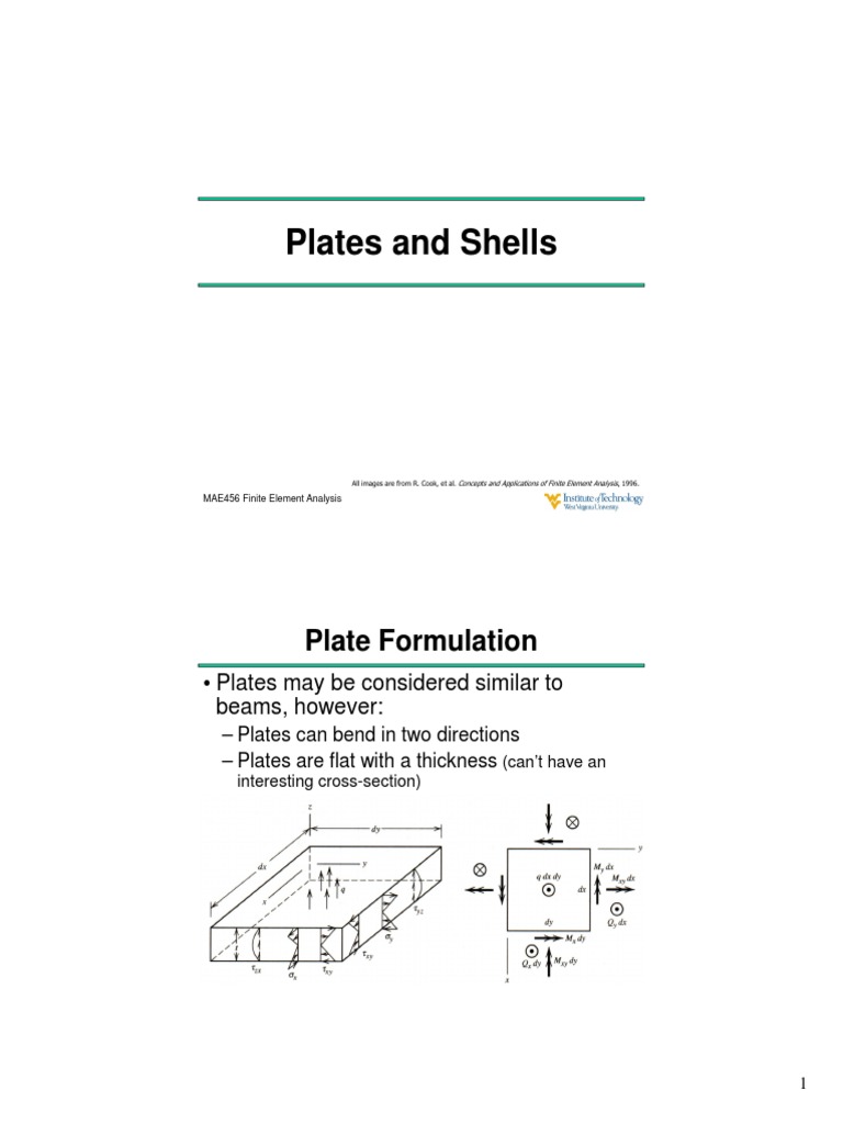 Finite Element Analysis of Plates and Shells | PDF | Bending | Beam ...