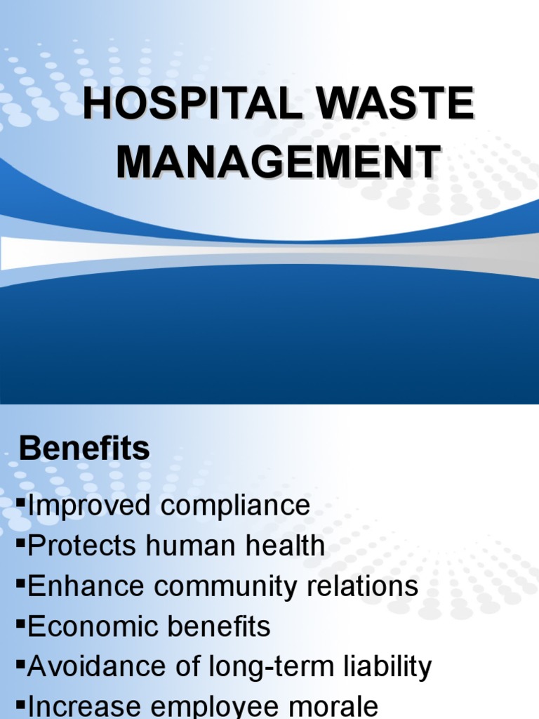 Hospital Waste Management Guide | PDF | Waste | Waste Management