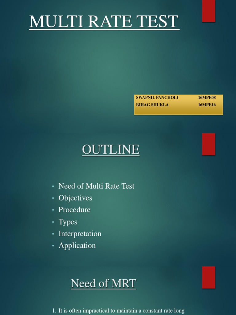 Multi Rate Test | PDF | Derivative | Petroleum Reservoir