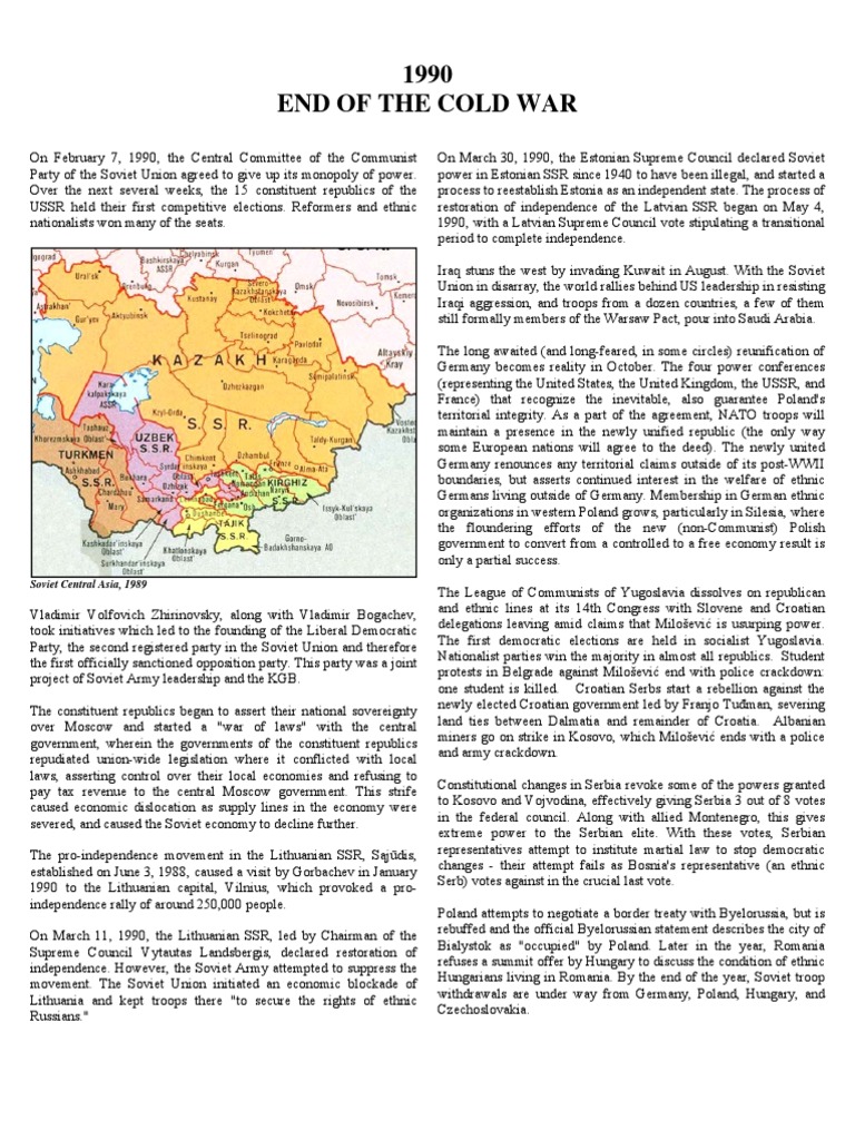 The End of the Cold War and the Collapse of the Soviet Union | PDF ...