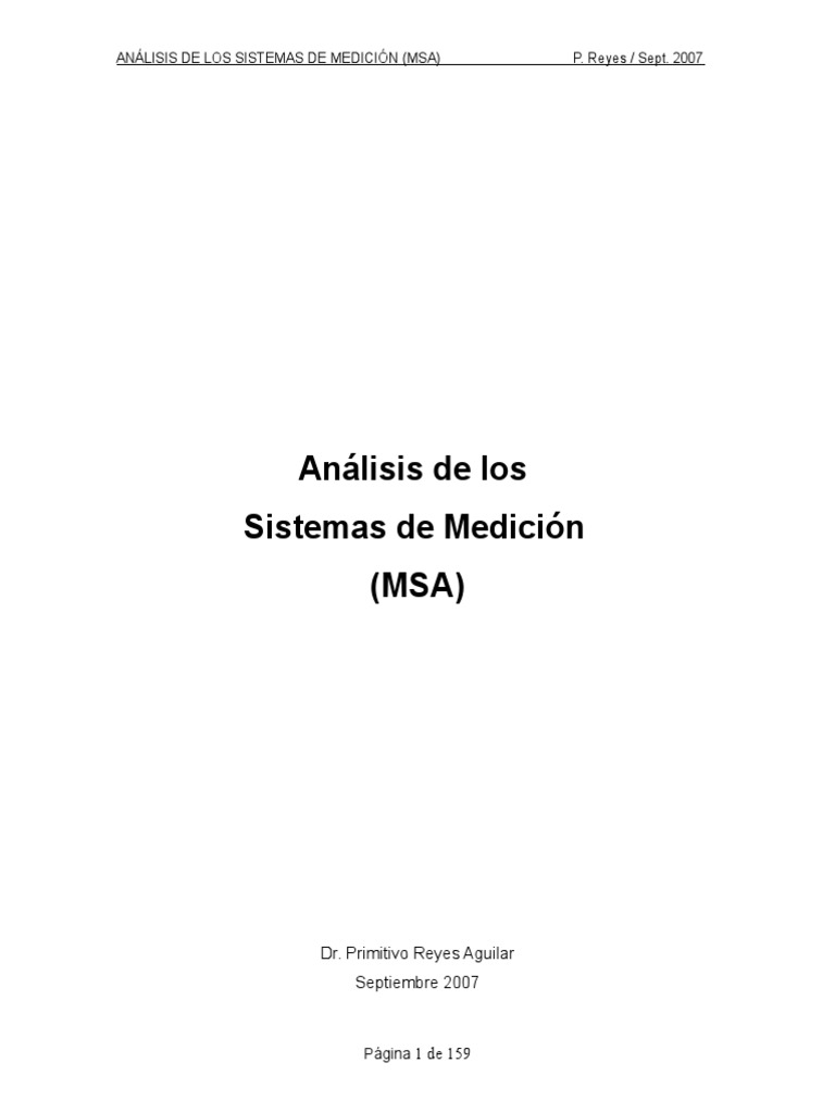 MSA 3th Ed | PDF | Medición | Estadísticas