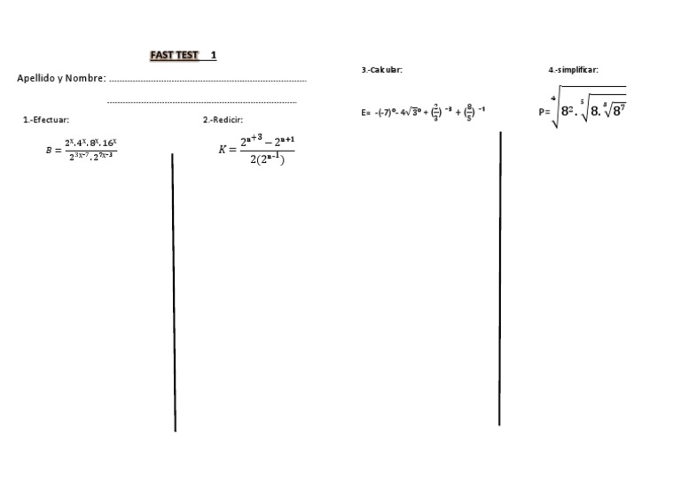 Simplificación y Cálculo de Expresiones Matemáticas | PDF