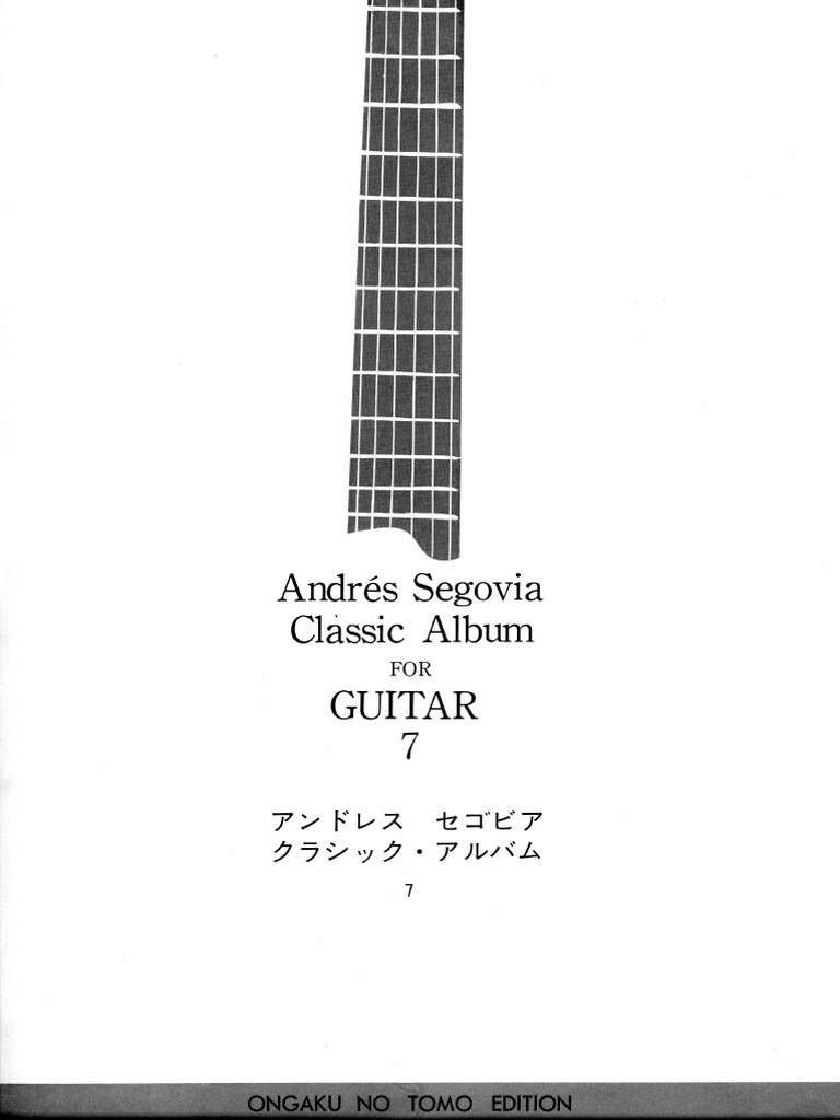 Andres Segovia - Classic Album For Guitar Vol 7 PDF | PDF | Elements Of ...