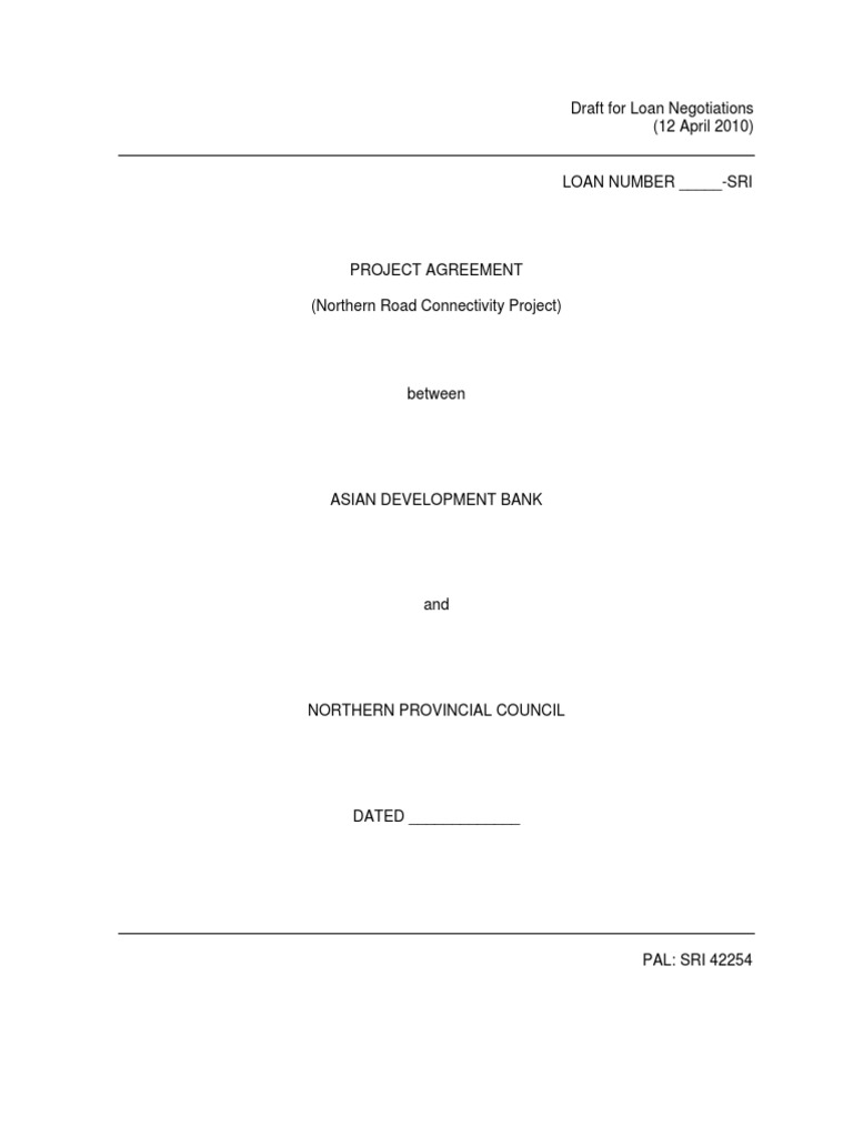 Project Agreement NRCP | PDF | Asian Development Bank | Audit