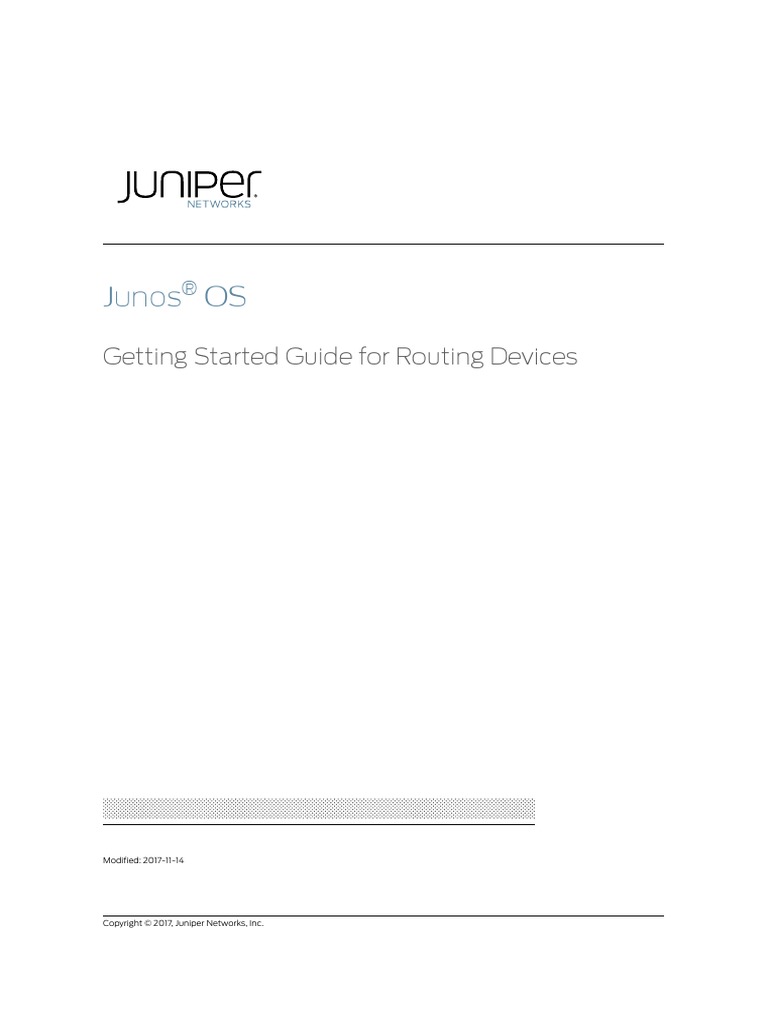 Junos® OS Getting Started Guide For Routing Devices | Download Free PDF | Command Line Interface ...