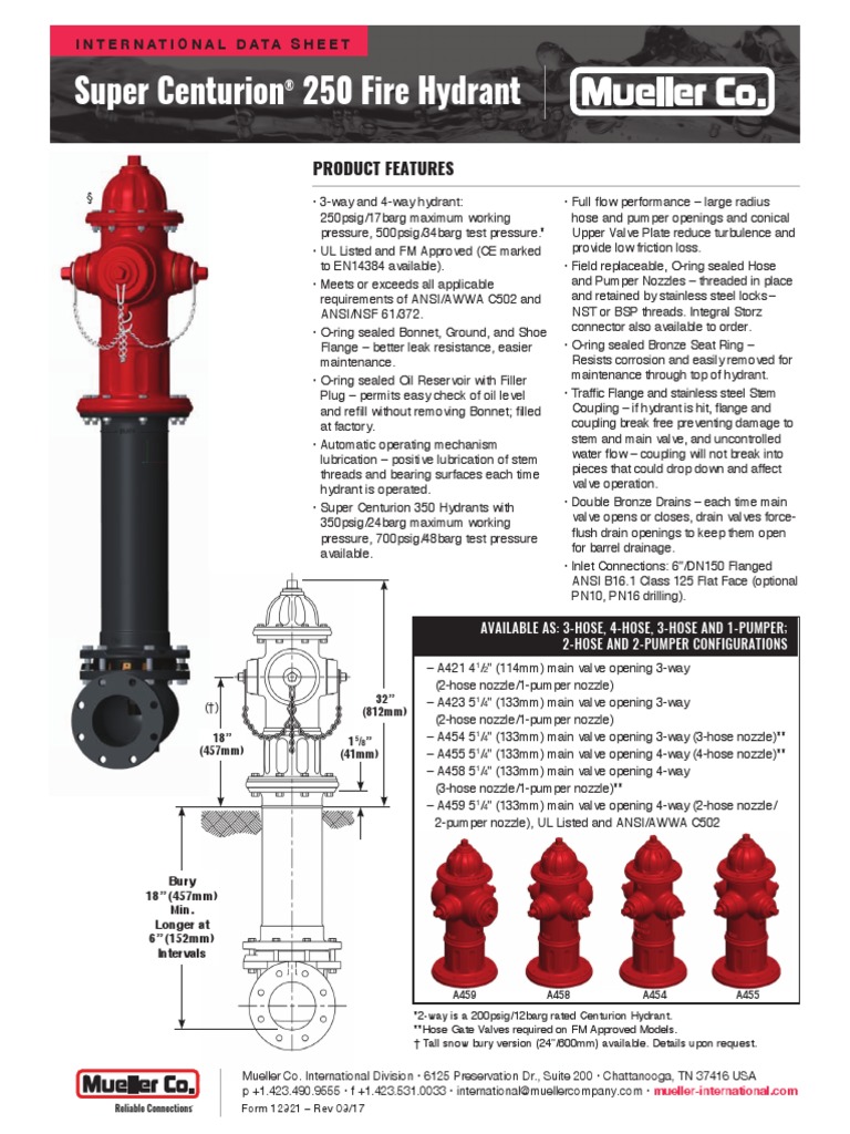 Super Centurion Hydrant | PDF | Valve | Mechanical Engineering