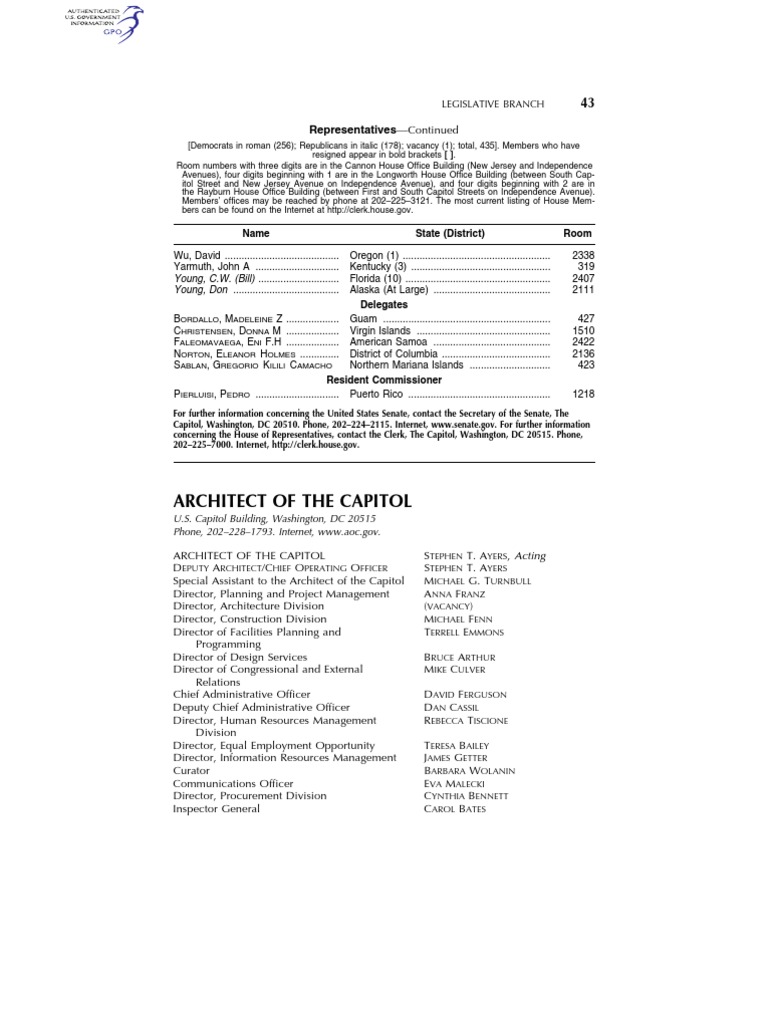 Architect of The Capitol | PDF | United States Capitol | United States ...