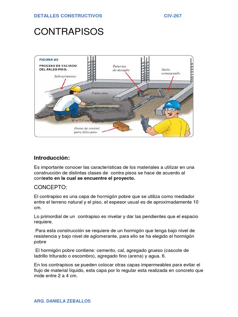 CONTRAPISOS | PDF | Materiales de construcción | Materiales