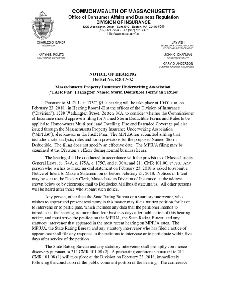 MPIUA Filing | PDF | Home Insurance | Deductible