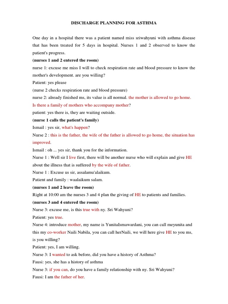 Discharge Planning For Asthma | PDF | Asthma | Foods