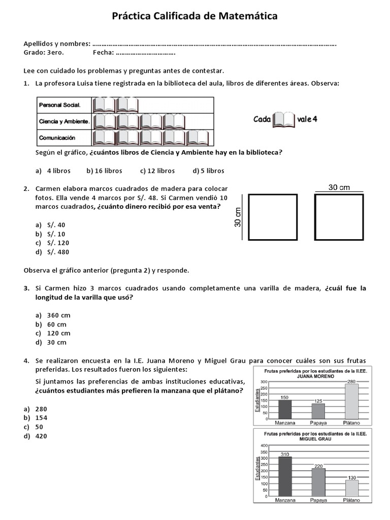 Práctica de Matemática | PDF | Métodos y materiales de enseñanza