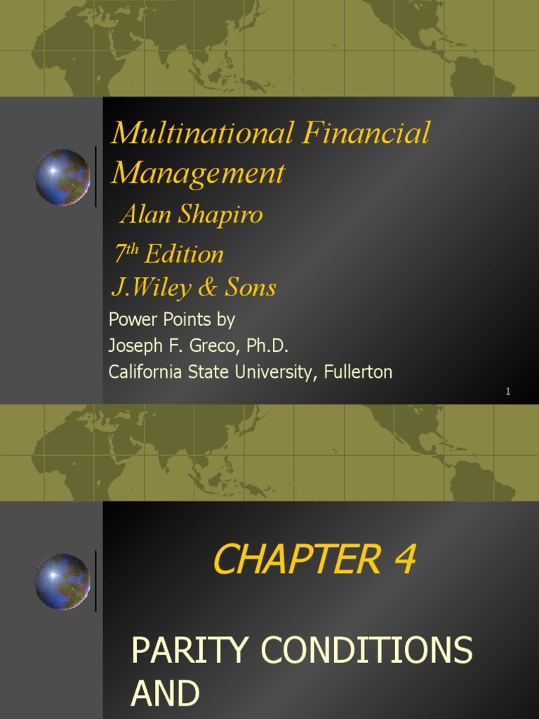 Multinational Financial Management: Alan Shapiro 7 Edition J.Wiley ...