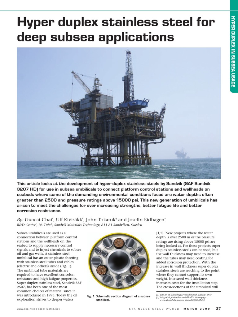 Deep Subsea Applications | PDF | Stainless Steel | Steel